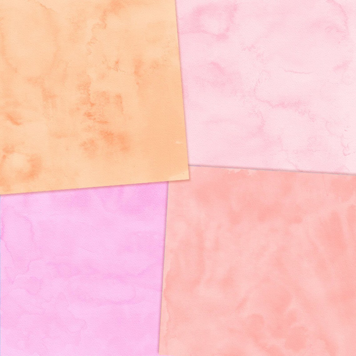 Watercolor Digital Pastel Paper Pack, 12 Papers 12" X 12", Watercolor ...