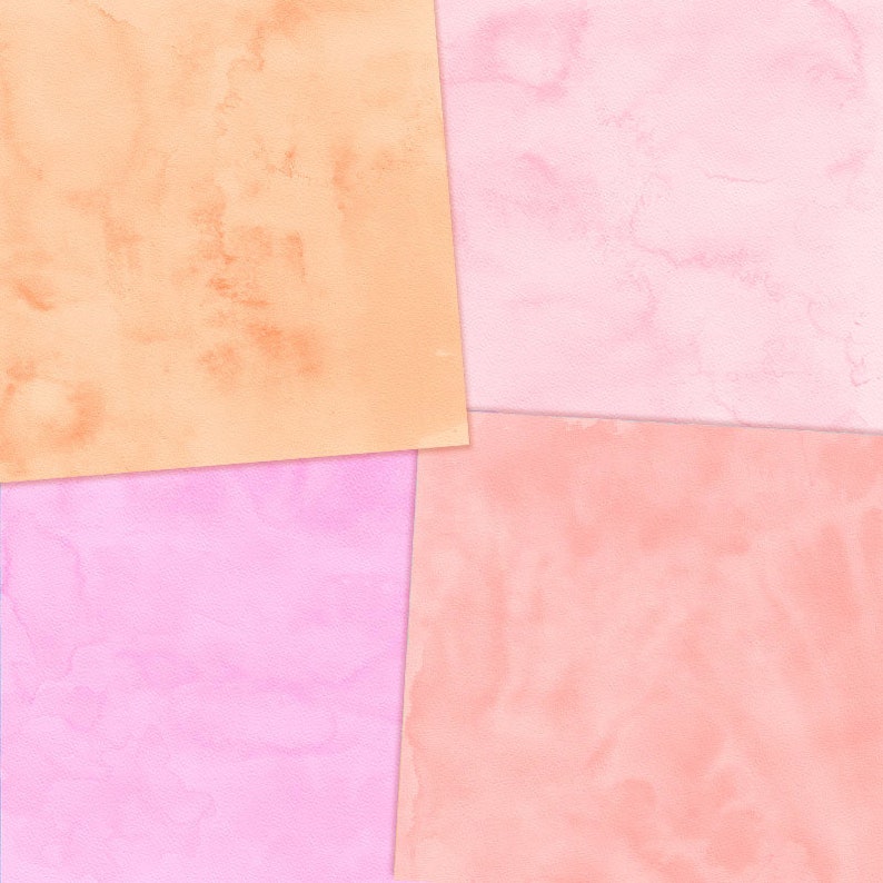 Watercolor Digital Pastel Paper Pack 12 Papers 12 X - Etsy