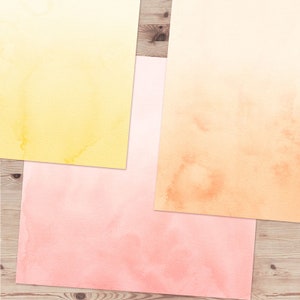 Watercolor Digital Paper, Watercolor Pastel Ombre Papers, 12 Digital ...