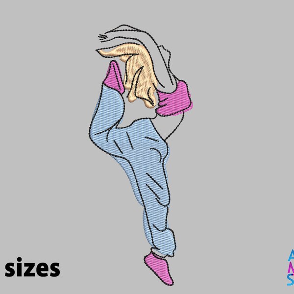 Dancer Embroidery Design - Etsy