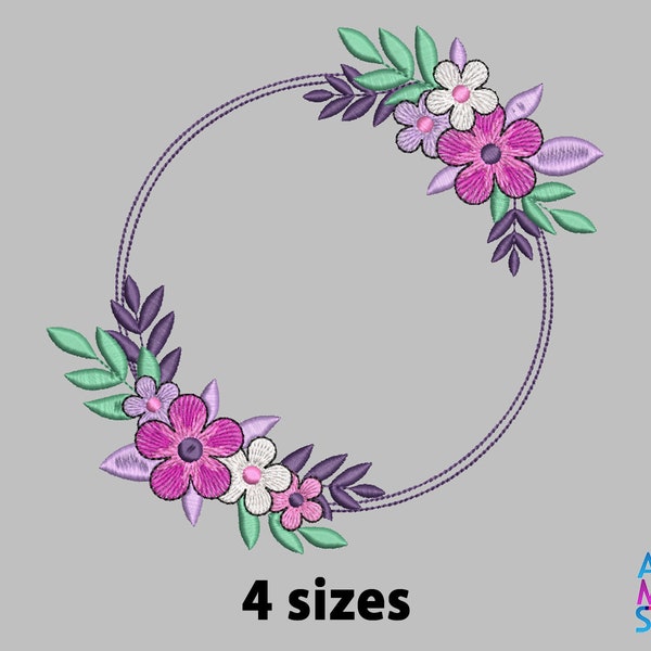 Wreath Machine Embroidery Design - Etsy