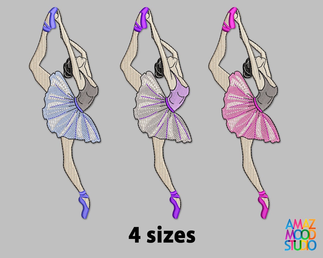 Ballerina Machine Embroidery Design - Etsy