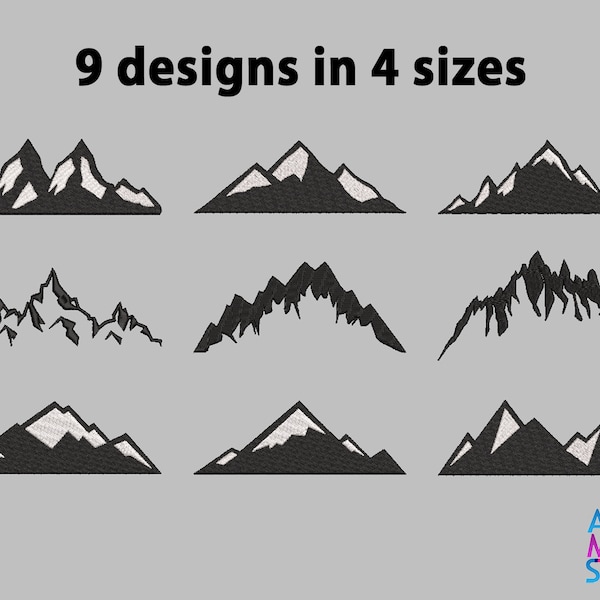 Mountain Embroidery Design - Etsy