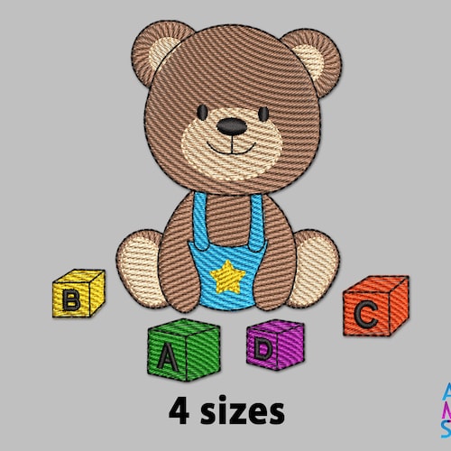 Cute BEAR Embroidery Design Baby Boy Bear Machine Embroidery - Etsy