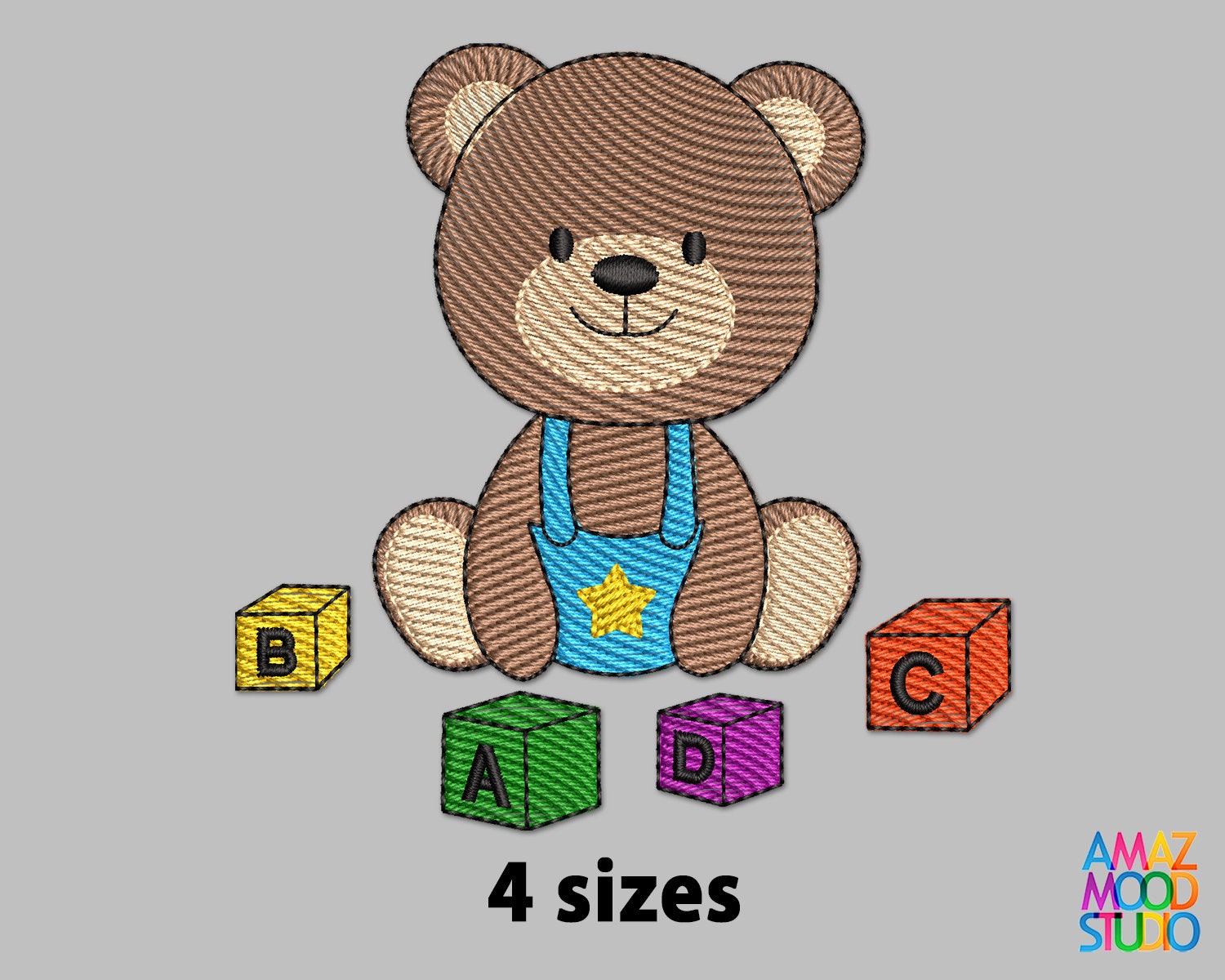 Baby Bear Machine Embroidery Design - Etsy