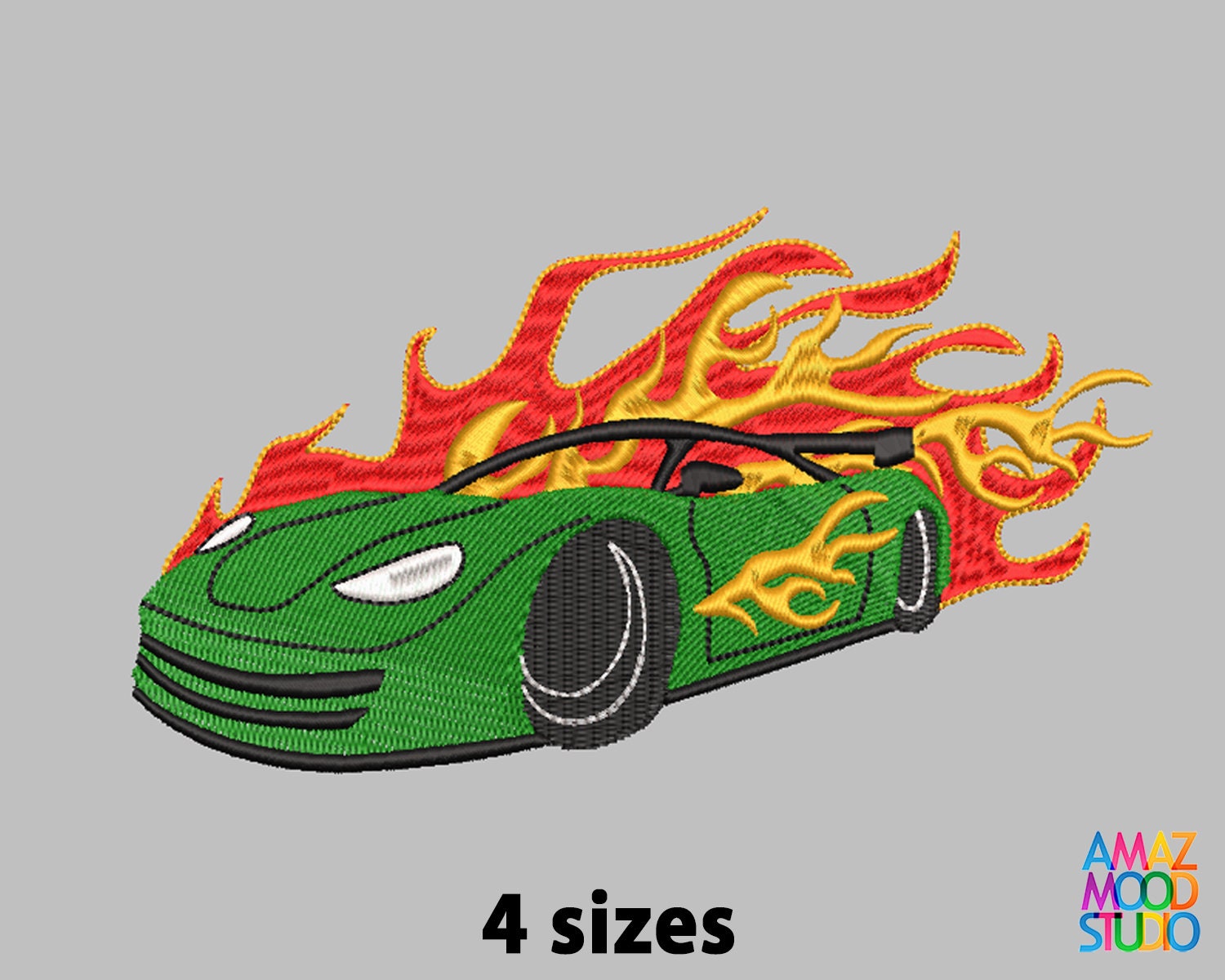 Racing Car Machine Embroidery Design - Etsy