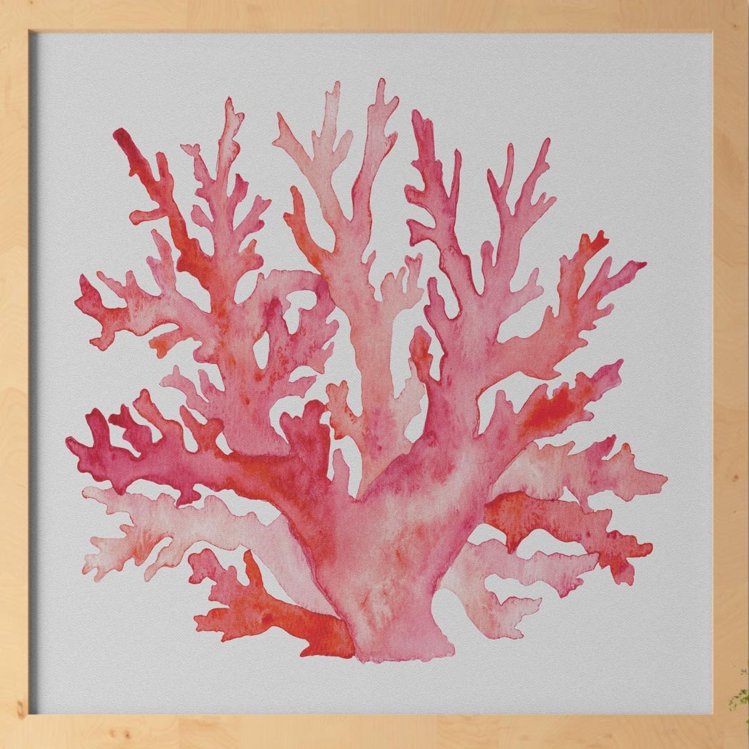 Printable Watercolor Painting Coral Poster - Etsy