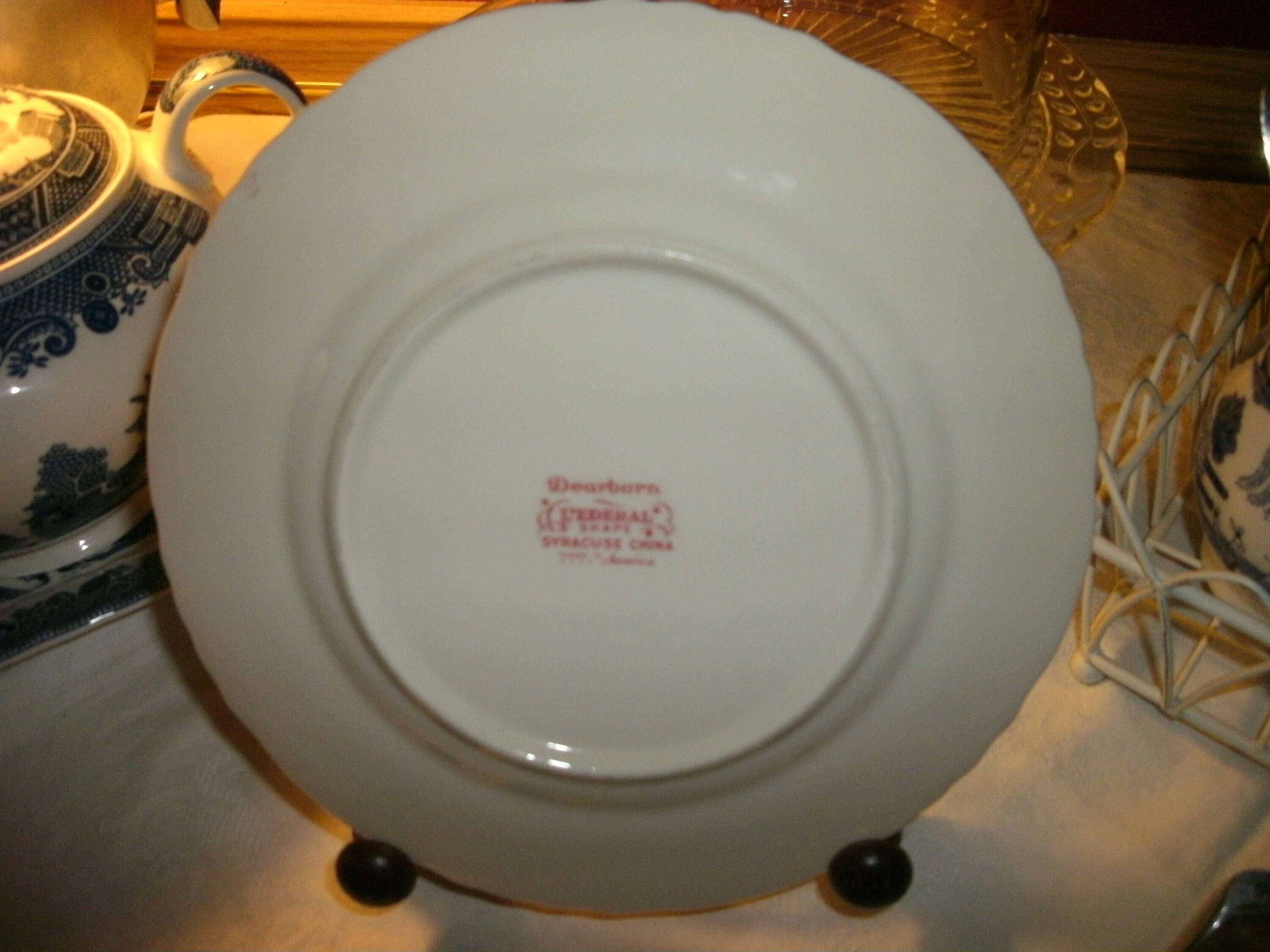 Federal Syracuse China Made in America Dearborn Pattern Dessert Plate ...