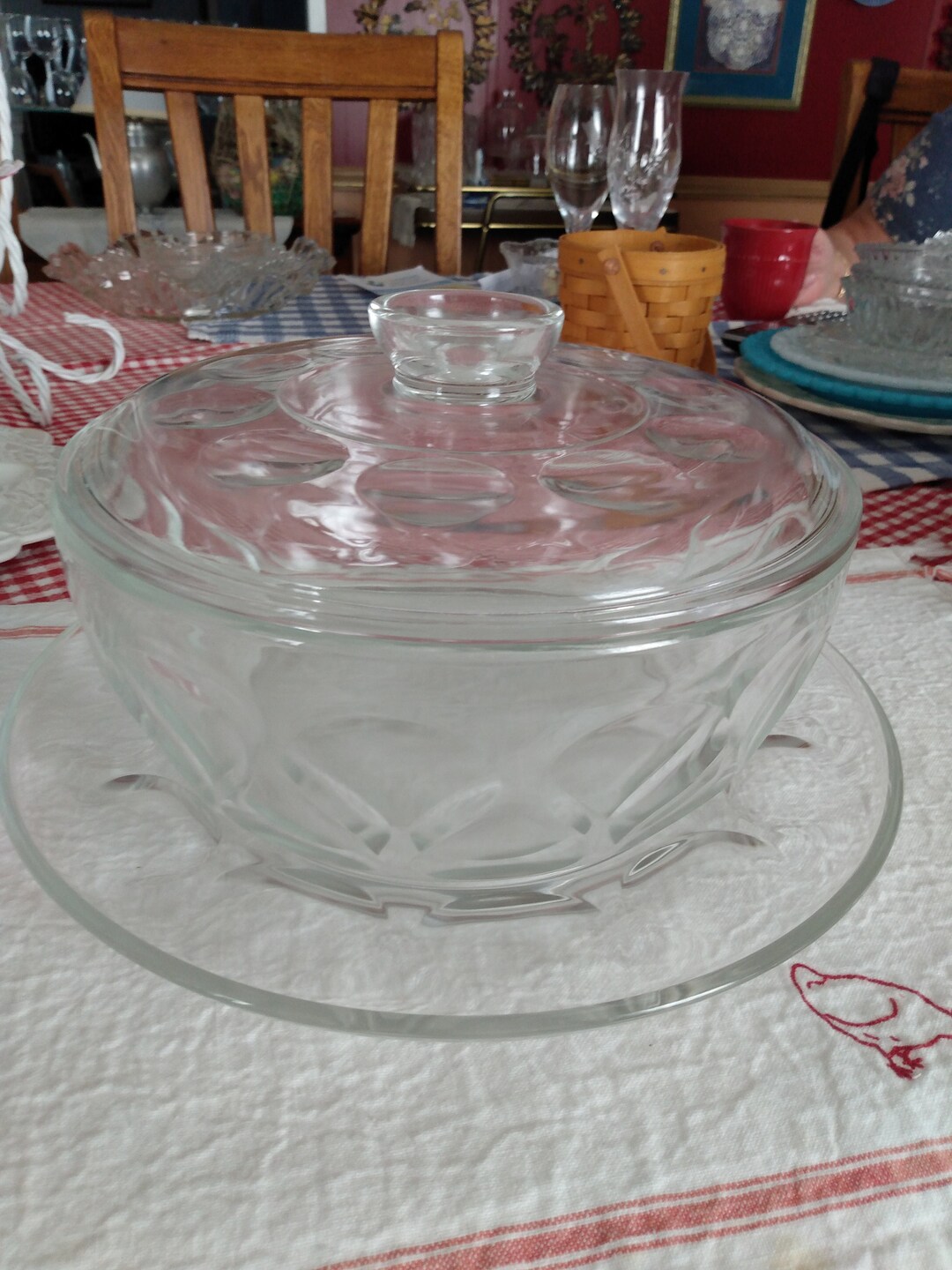 Pyrex Tear Drop Ovenware With Lid and Plate - Etsy