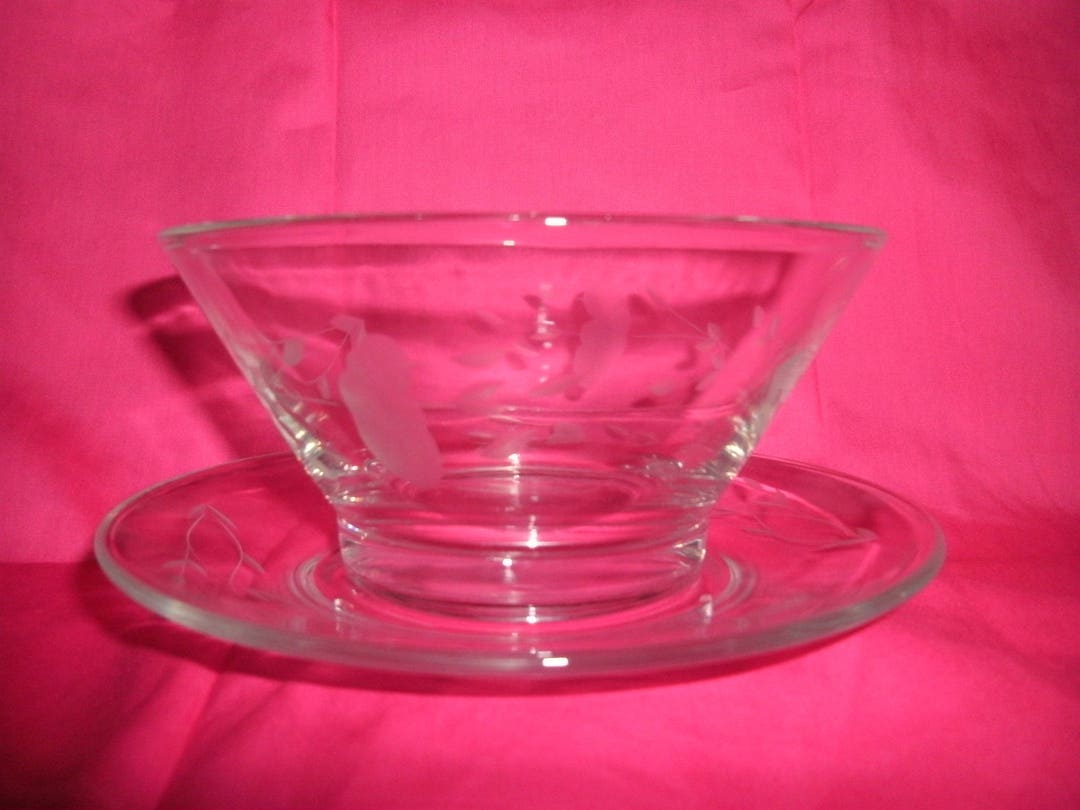 Princess House Heritage Pattern Mayonnaise Bowl and Plate - Etsy