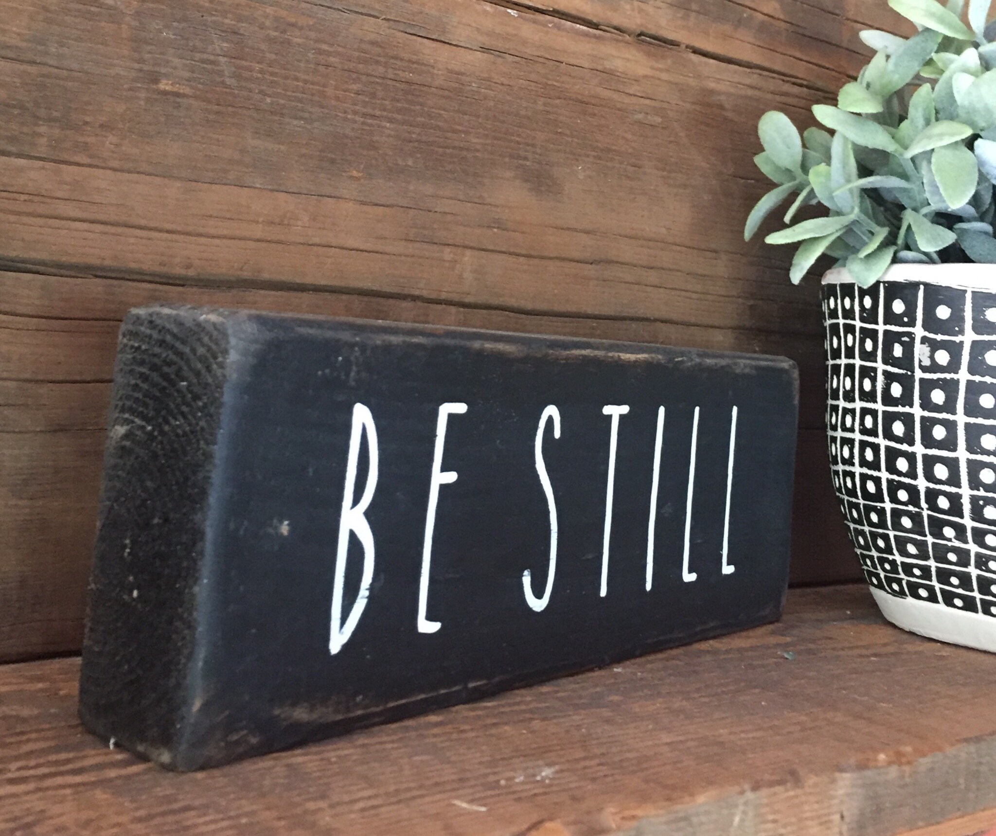 Be Still | Shelf Sitter | Word Art | Farmhouse Decor | Rustic - Etsy