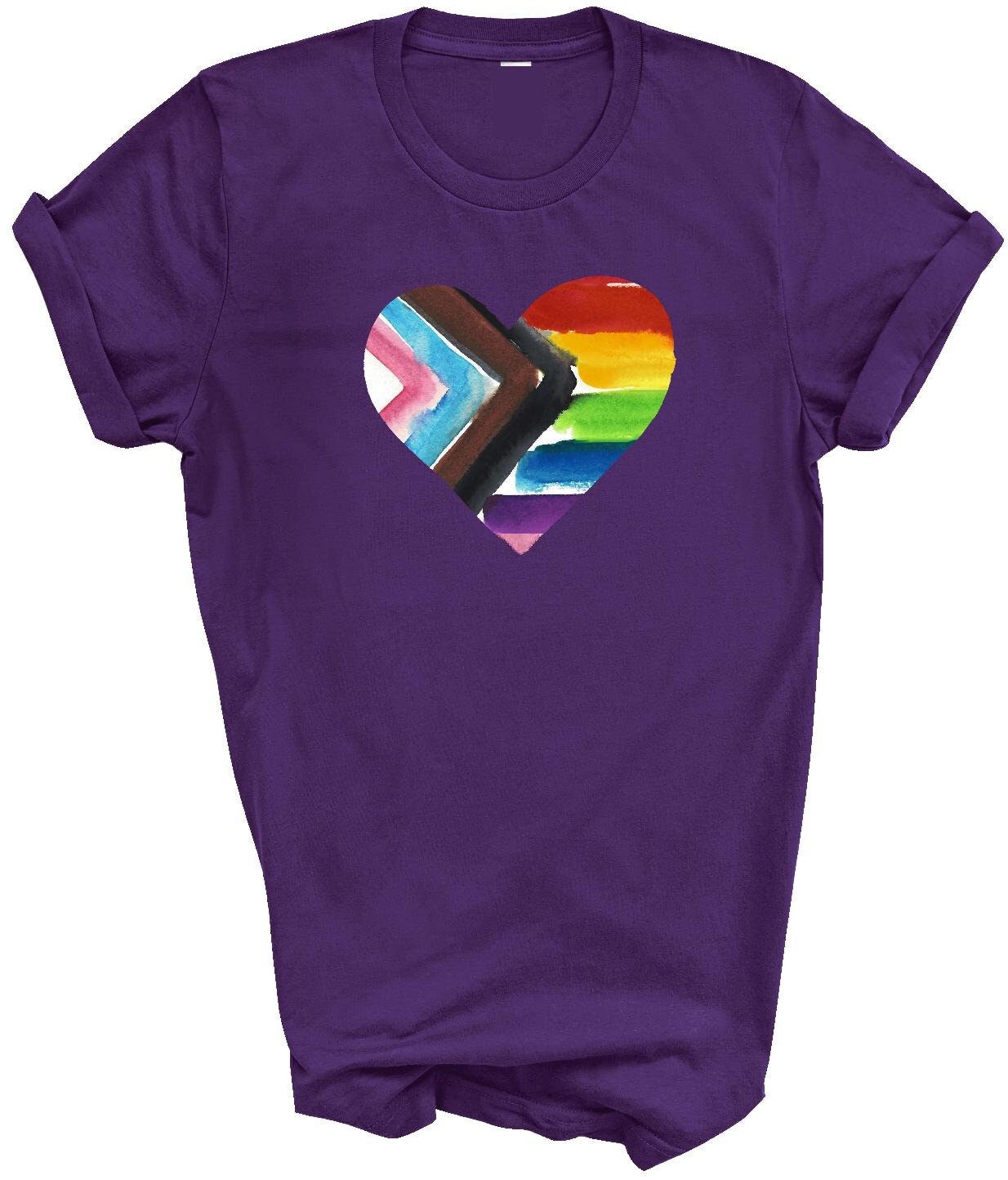 Pride Progress T Shirt Big Pride Progress Heart T Shirt LGBT - Etsy