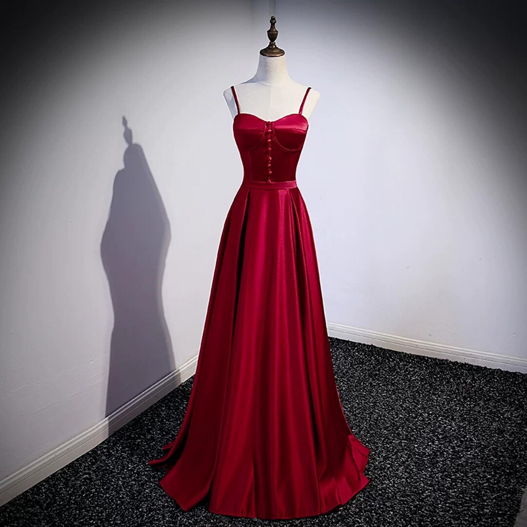 Classic Red Long Prom Dress, Elegant Long Prom Dress, Elegant Black ...