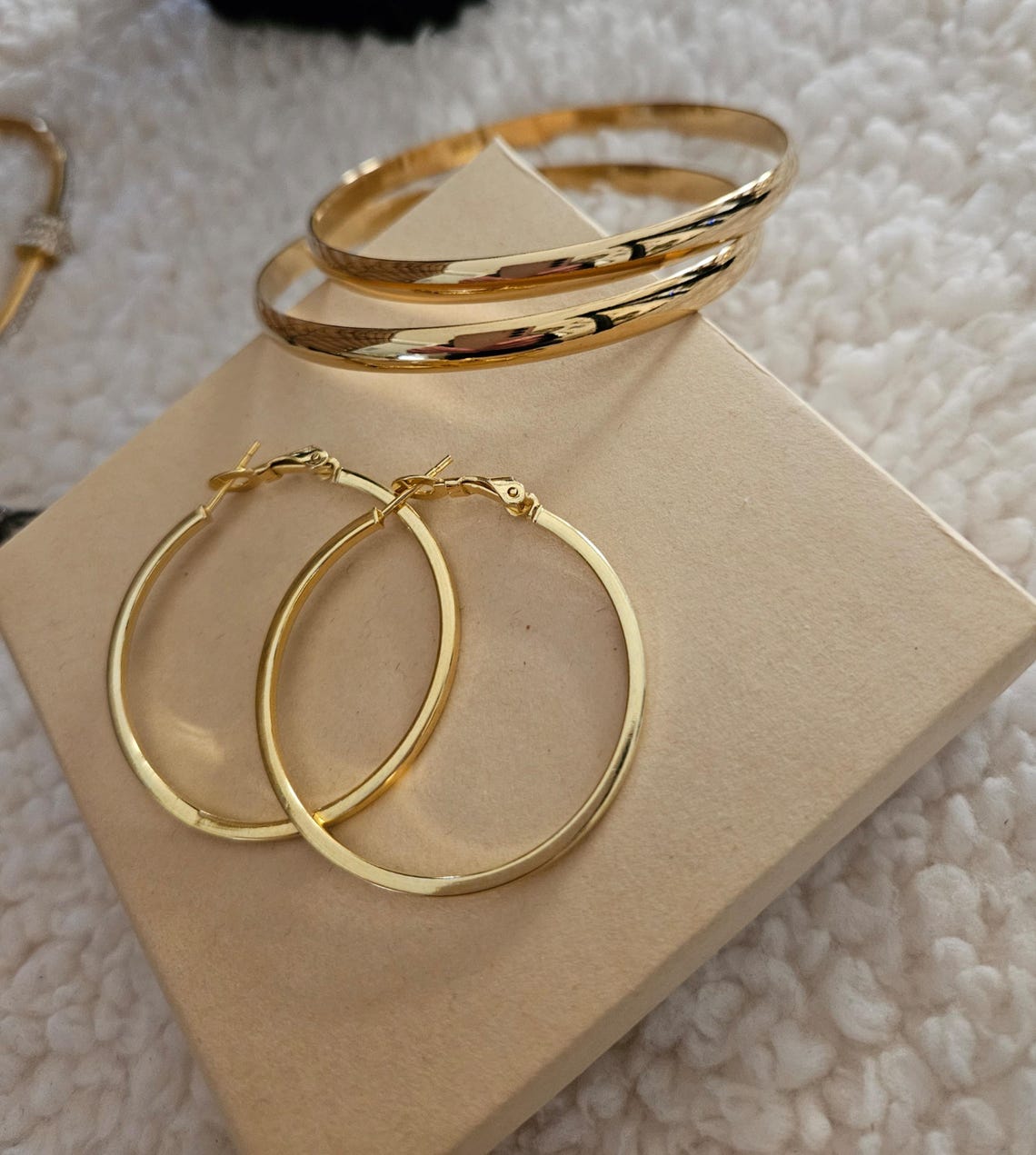 18k Gold Plated Stainless Steel Stacker Waterproof Bangle 2 - Etsy