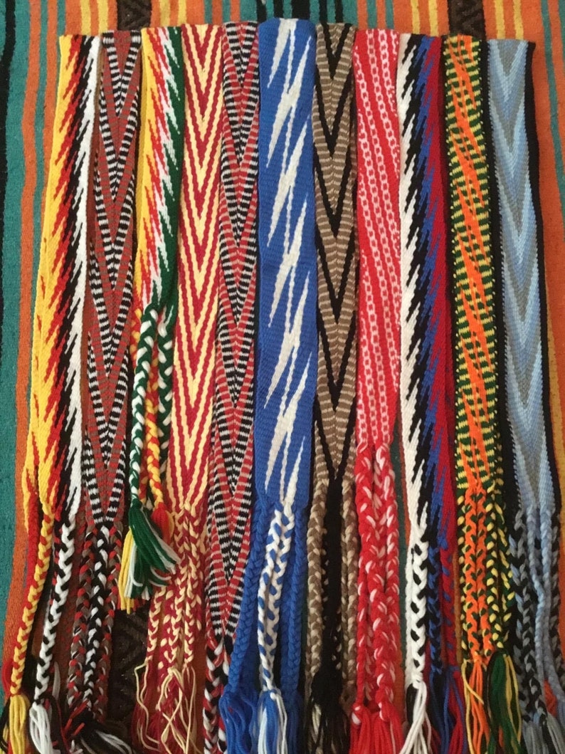 Custom Made Cherokee Finger Weaving Belts and Garters - Etsy