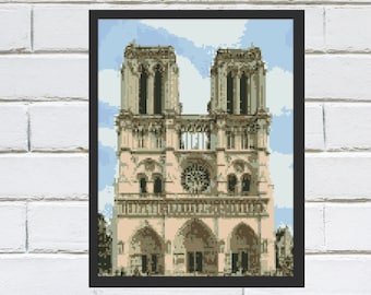 Notre Dame Cross Stitch - Etsy