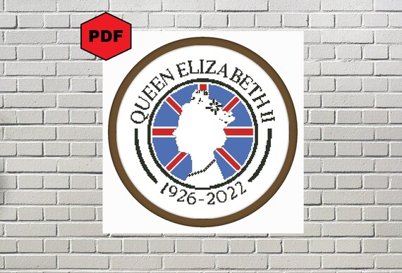 Queen Elizabeth II Cross Stitch Pattern PDF Royal Family - Etsy