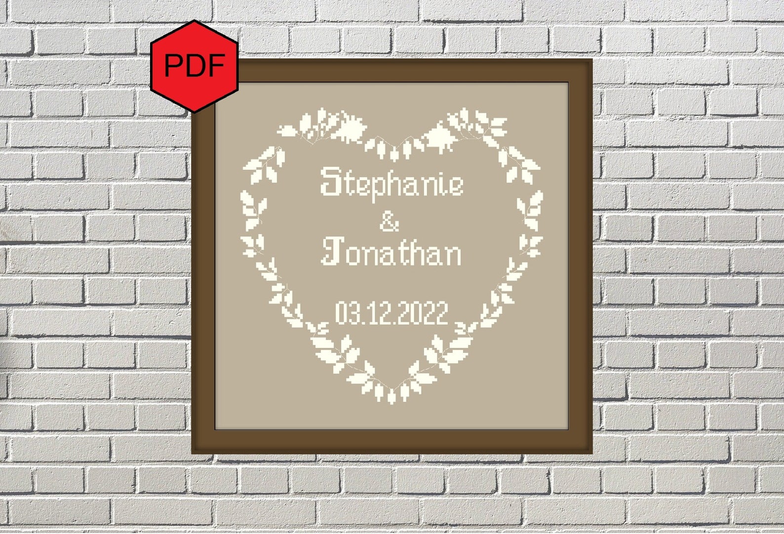 Modern Wedding Cross Stitch Pattern Marriage Cross Stitch - Etsy