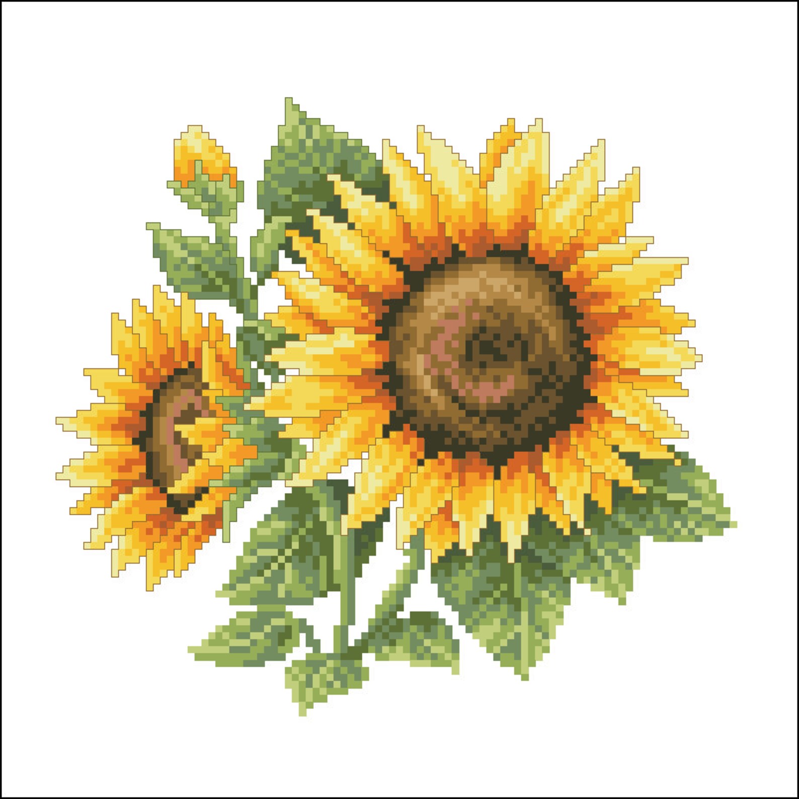 Sunflowers Cross Stitch Pattern Pdf, Floral Kitchen Cross Stitch ...