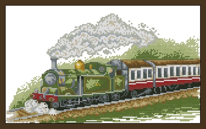 Old Steam Train Cross Stitch Pattern Pdf Railway Locomotive - Etsy