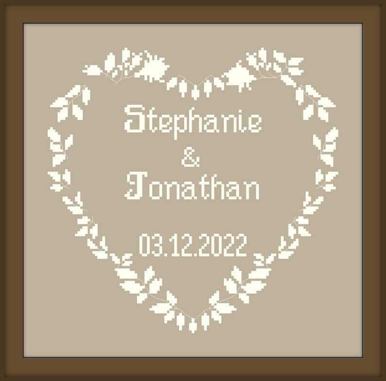 Modern Wedding Cross Stitch Pattern Marriage Cross Stitch - Etsy