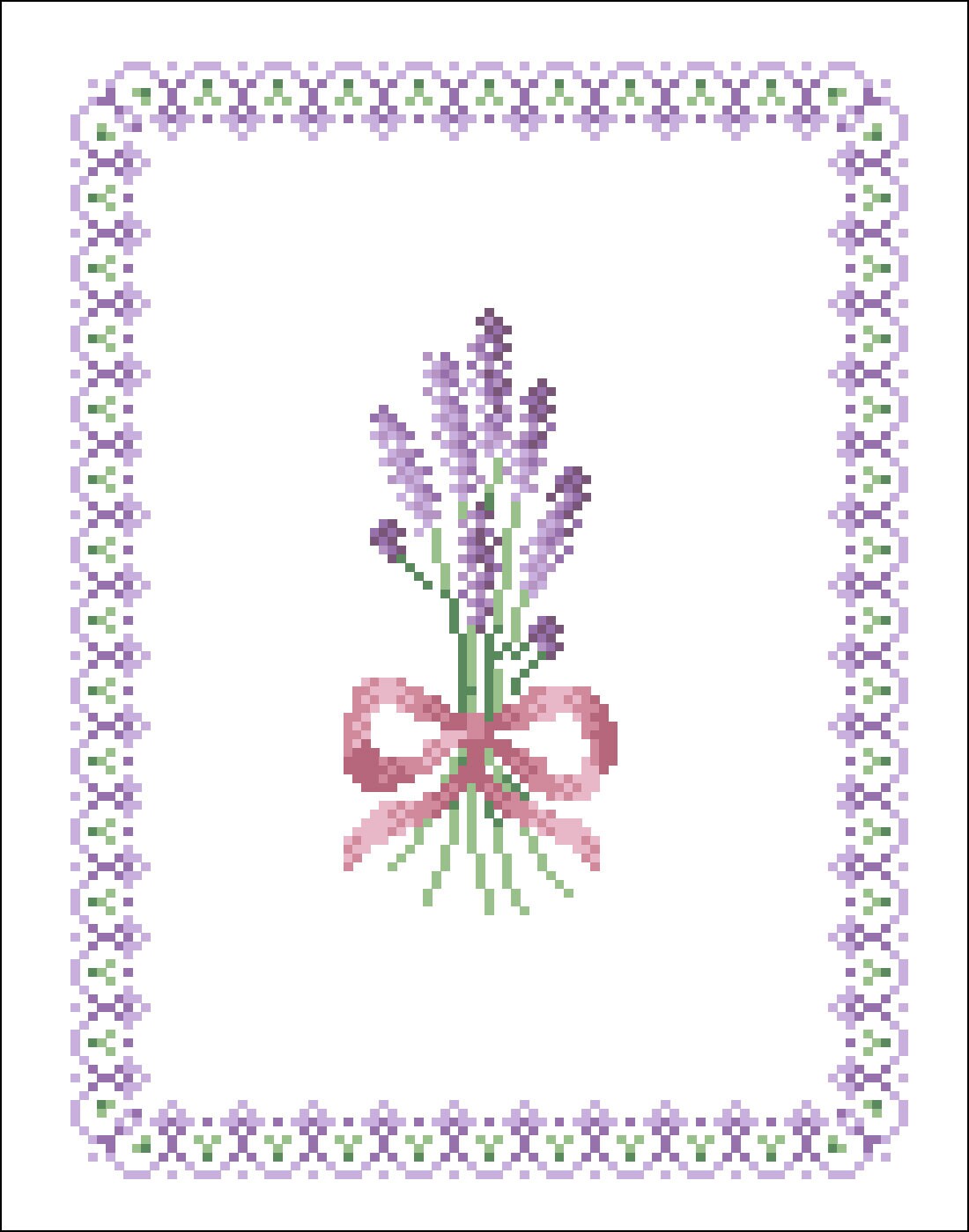 Lavender Cross Stitch Pattern Pdf Counted Cross Stitch - Etsy