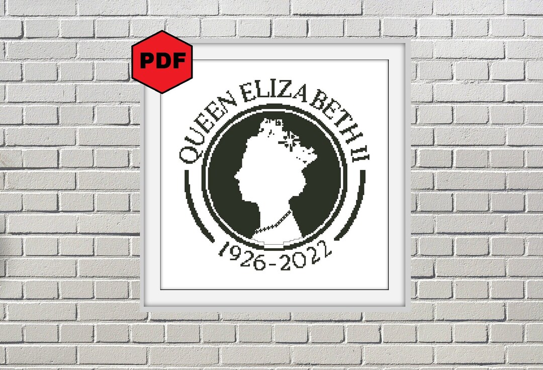 Queen Elizabeth II Cross Stitch Pattern PDF, Queen of England X-stitch ...