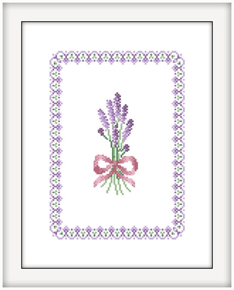 Lavender Cross Stitch Pattern Pdf Counted Cross Stitch - Etsy
