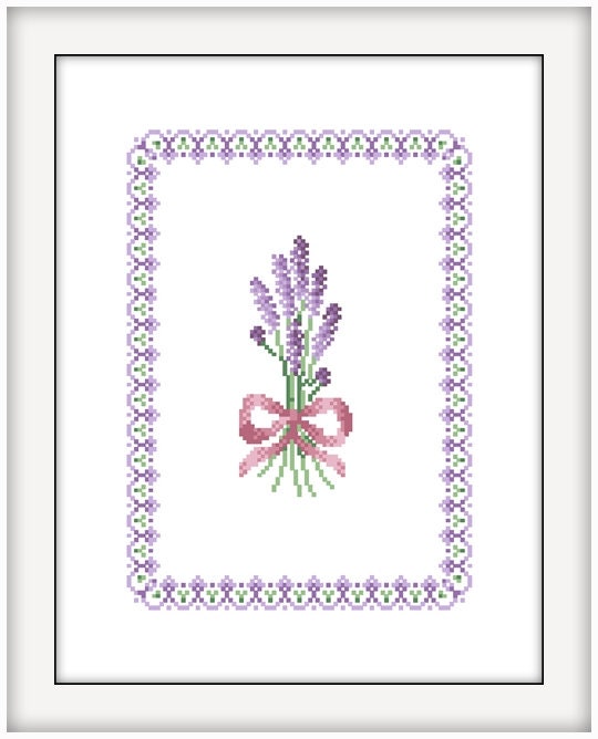 Lavender Cross Stitch Pattern Pdf Counted Cross Stitch - Etsy