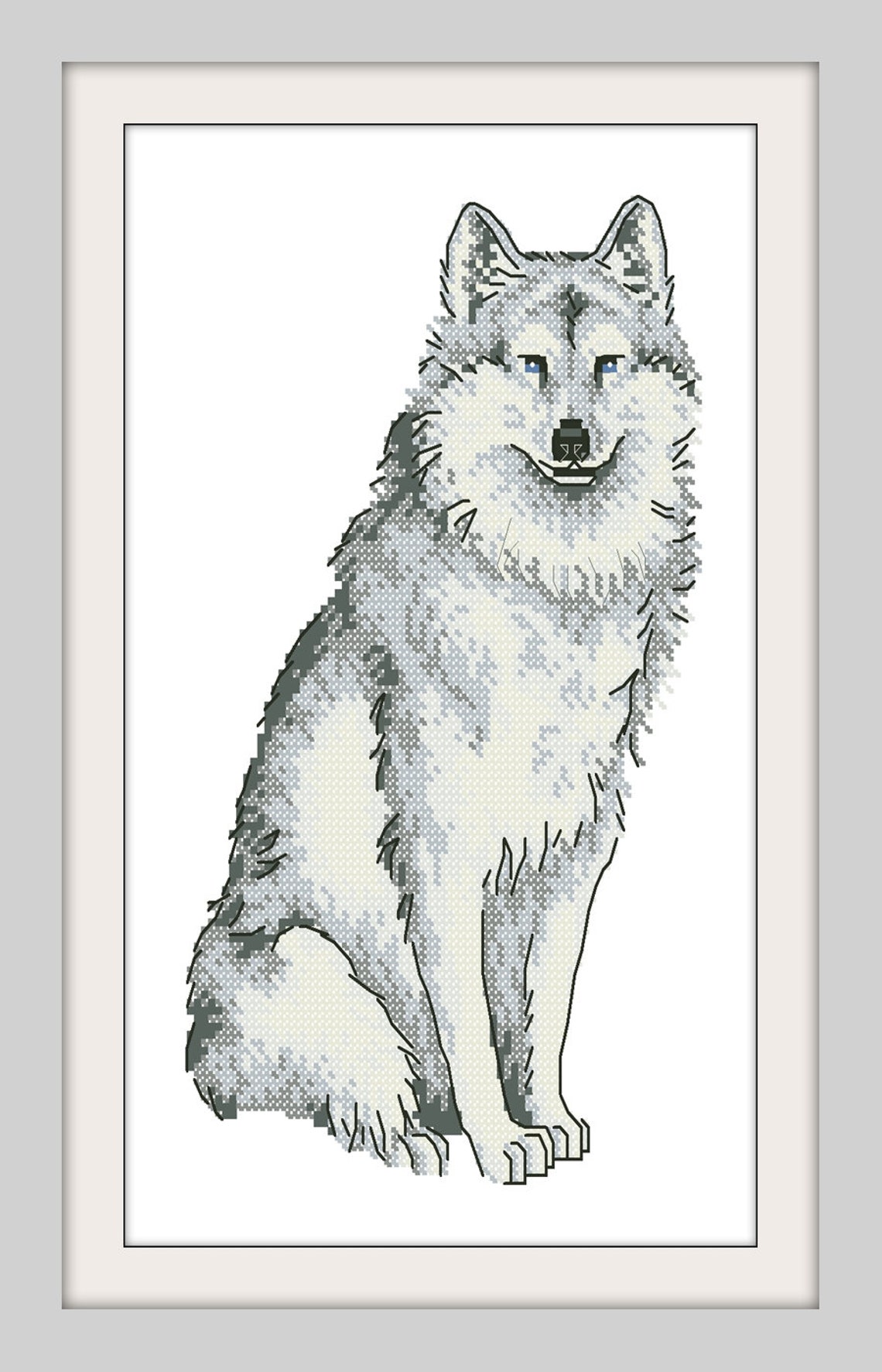 Wolf Cross Stitch Pattern Pdf Wild Animal Cross Stitch Chart - Etsy