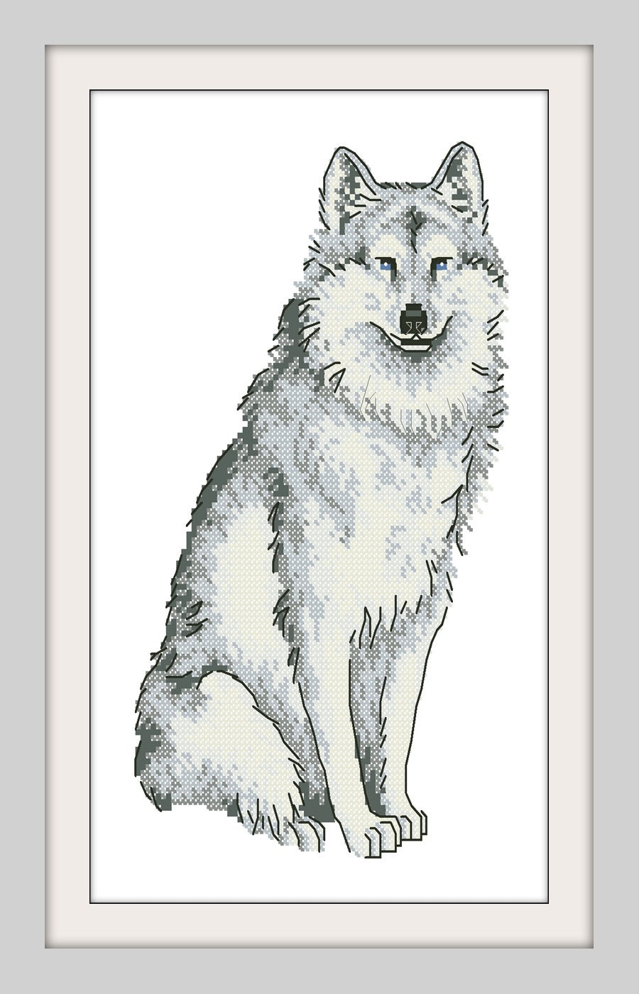 Wolf Cross Stitch Pattern Pdf Wild Animal Cross Stitch Chart - Etsy