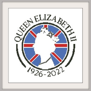 Queen Elizabeth II Cross Stitch Pattern PDF, Royal Family Cross Stitch ...