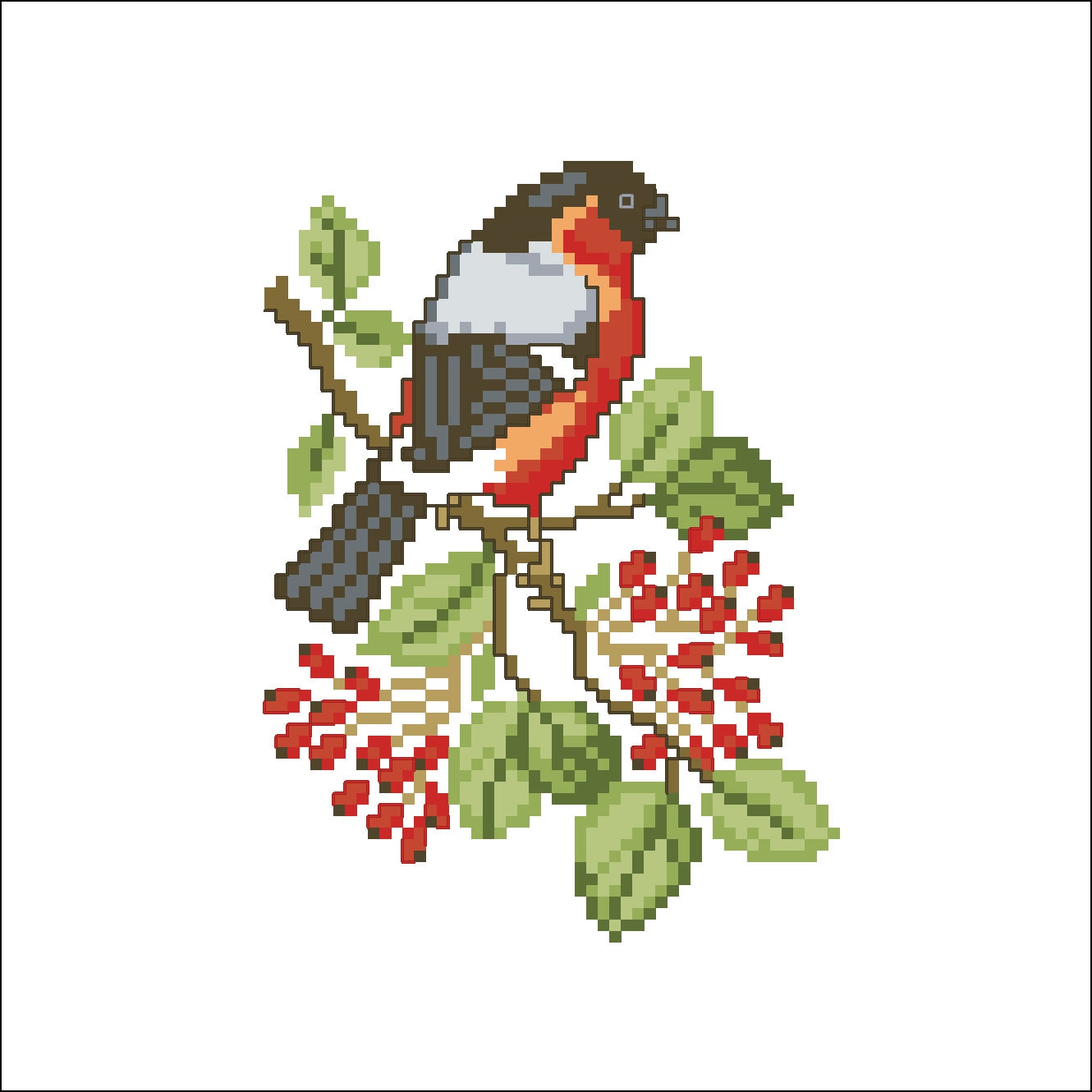Winter Bird Cross Stitch Pattern Pdf Counted Christmas Cross - Etsy