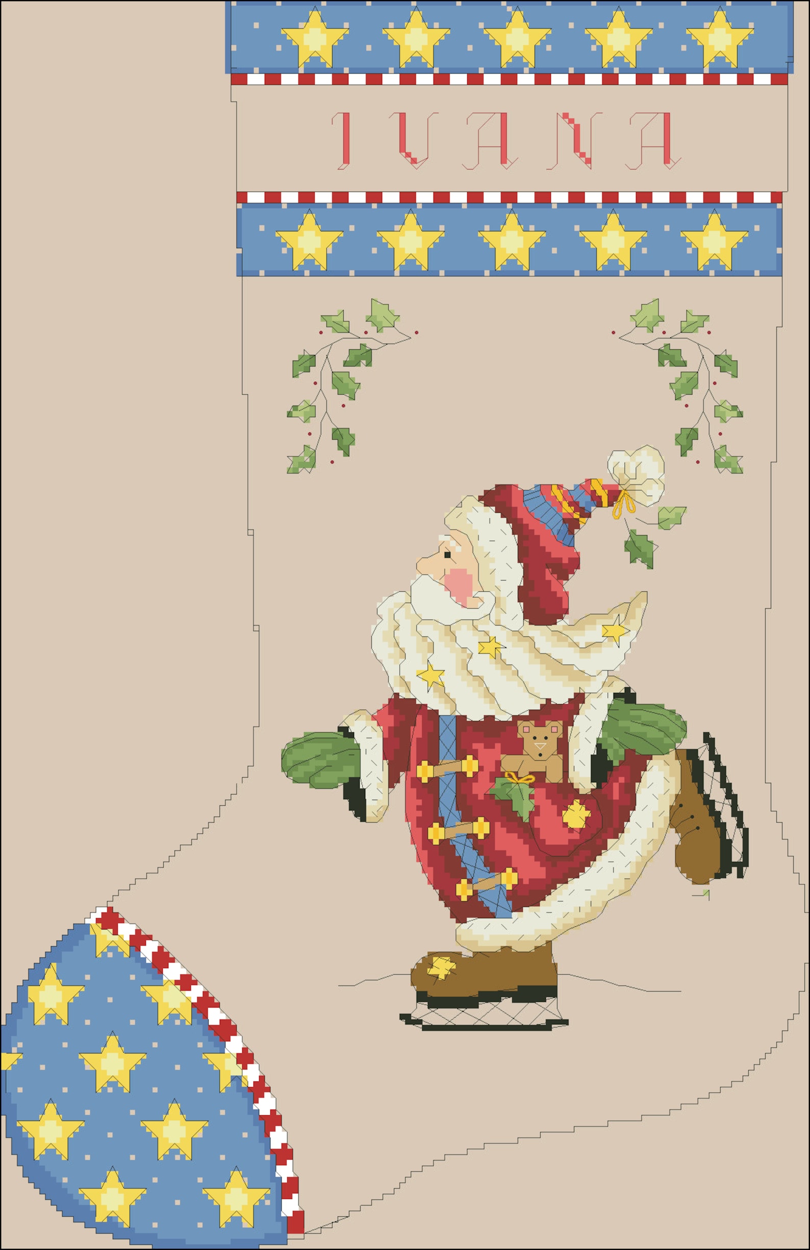 Christmas Stocking Cross Stitch Pattern Pdf Christmas Sock - Etsy