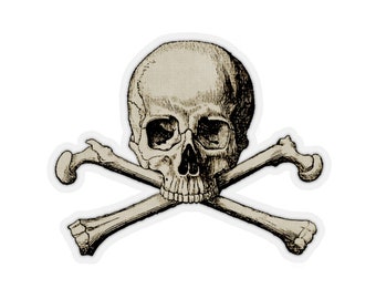 Skull and Crossbones Sticker | Etsy