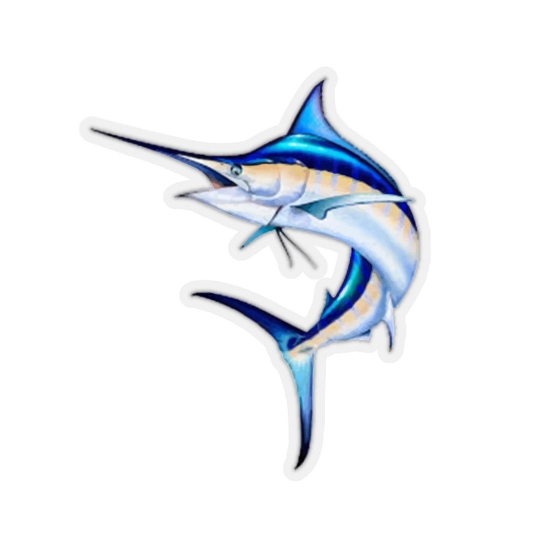 Blue Marlin Sticker - Etsy