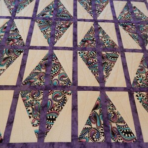 Purple Paisley Quilt - Etsy