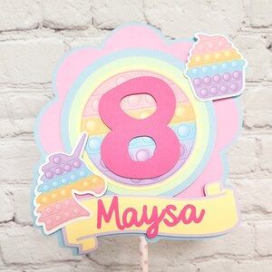 Pop It Birthday Party. Pop It Cake Topper. Fidget Toy Cake Topper ...