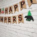 Two Happy Campers Banner. Lumberjack Banner. Camping Birthday Banner ...