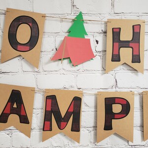 Two Happy Campers Banner. Lumberjack Banner. Camping Birthday Banner ...
