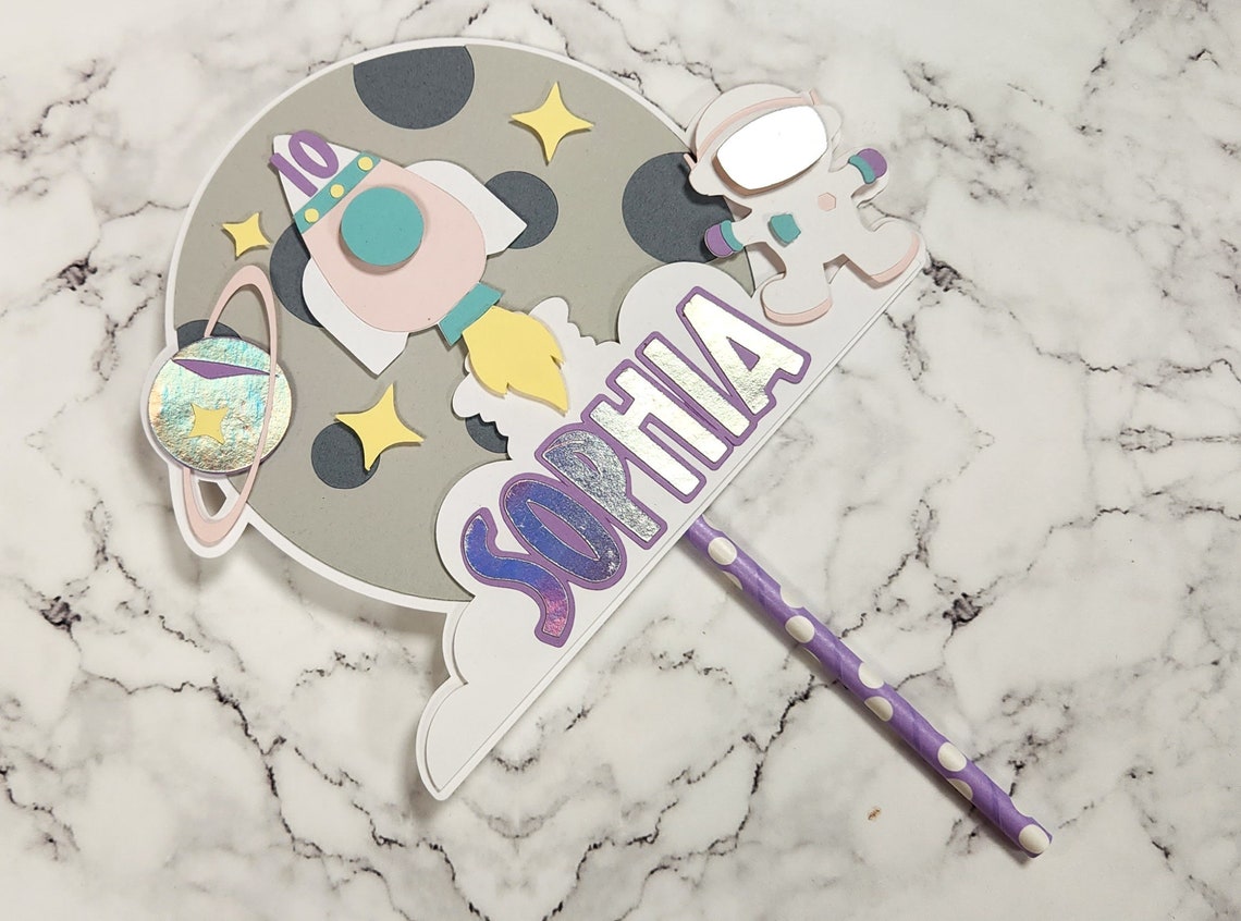 Outer Space Cake Topper. Astronaut Party. Galaxy Birthday - Etsy