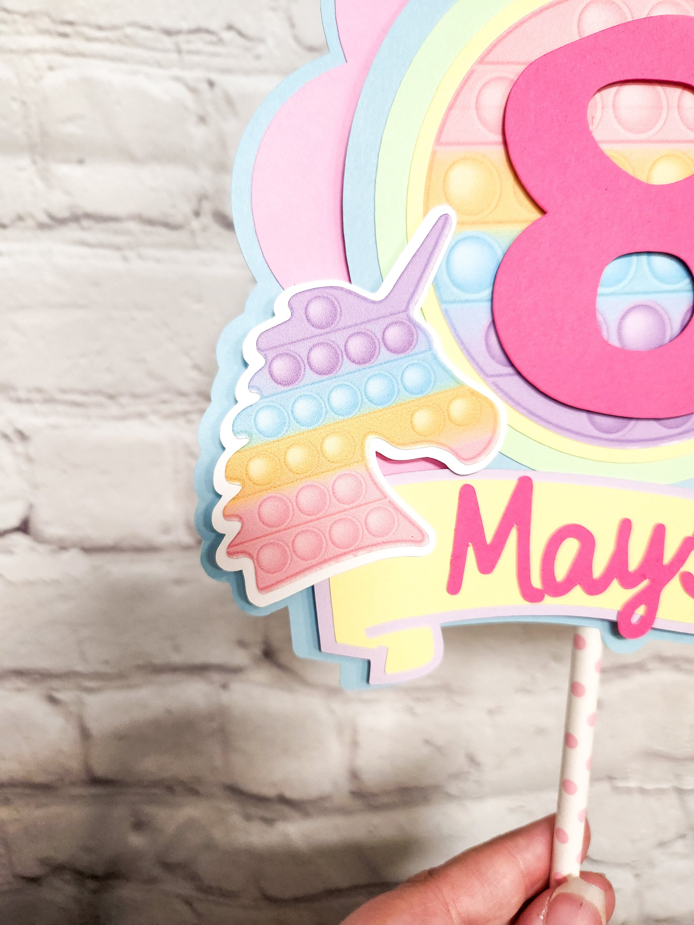 Personalized Pop It Cake Topper, Fidget Birthday Party Decor - Etsy