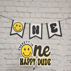 One Happy Dude Highchair Banner. One Cool Dude Party Decorations. Two ...