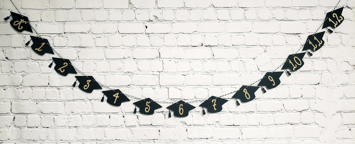 Graduation Cap Photo Milestone Banner. Graduation Party | Etsy