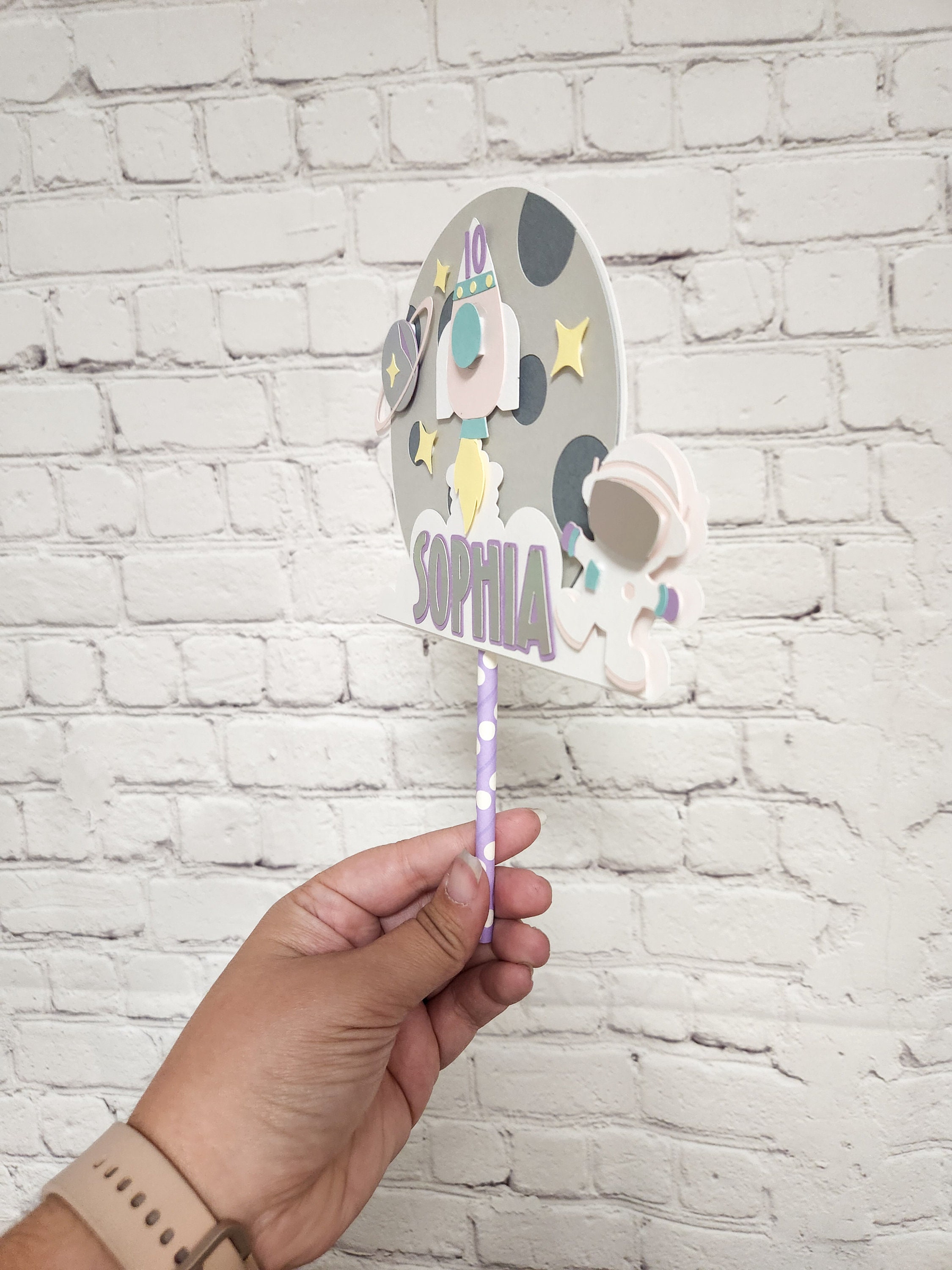 Outer Space Cake Topper. Astronaut Party. Galaxy Birthday Party. Two ...