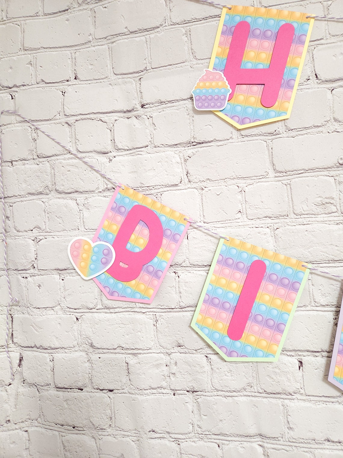 Pop It Theme Happy Birthday Banner. Pop It Birthday Party. - Etsy