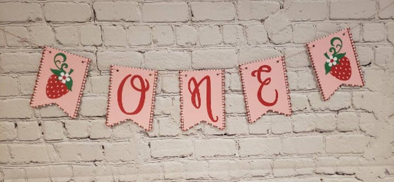 Strawberry Milestone Photo Banner. Sweet One Milestone Banner. - Etsy