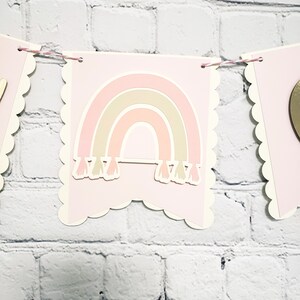 Boho Rainbow Highchair Banner, First Birthday Garland - Etsy