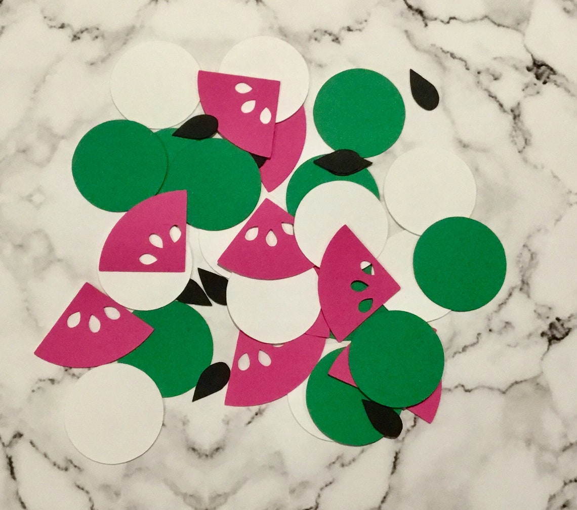 Watermelon Confetti: 100-piece Summer Birthday Party Decorations - Etsy