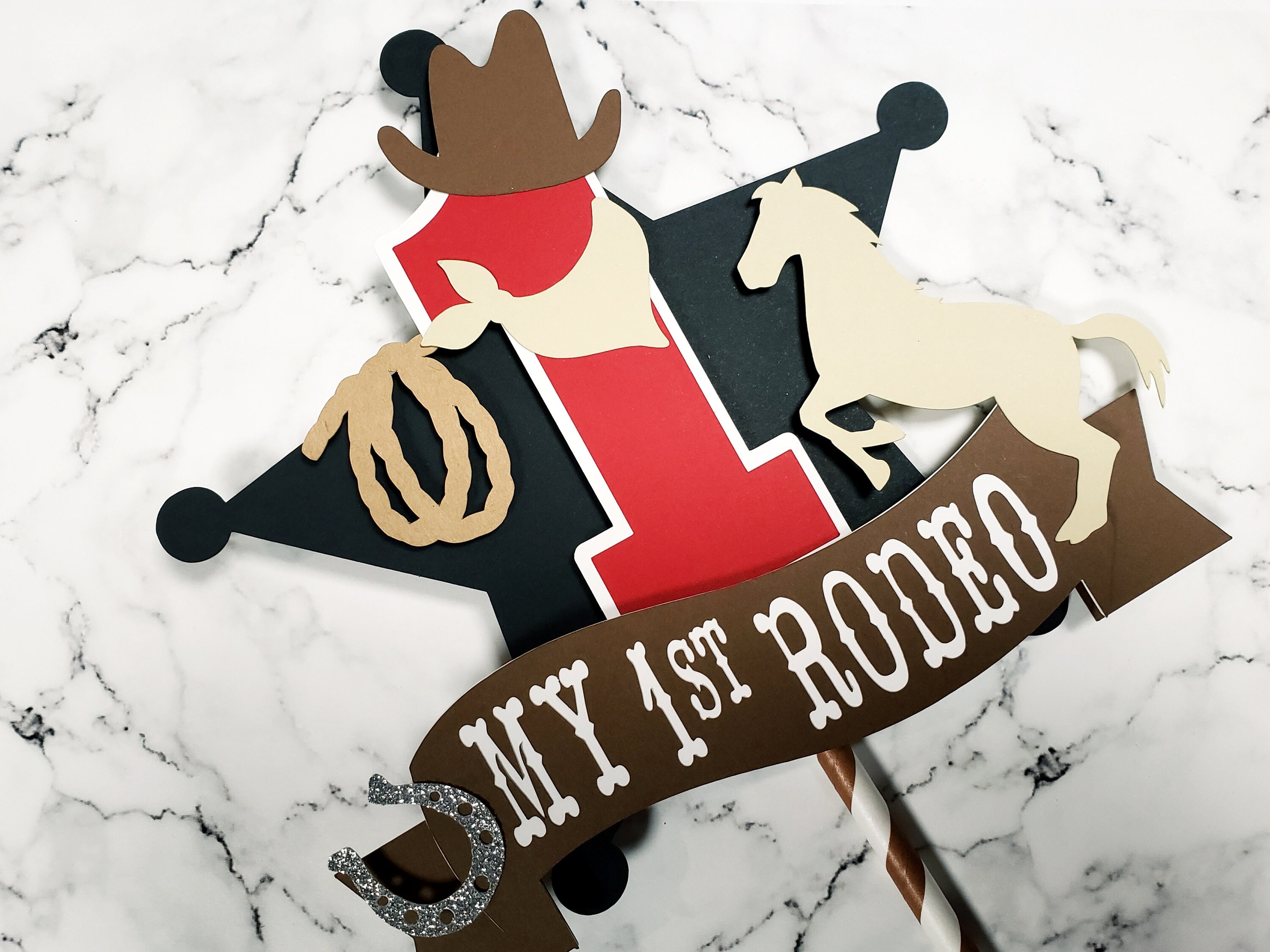 My First Rodeo Birthday. My First Rodeo Cake Topper. Cowboy - Etsy